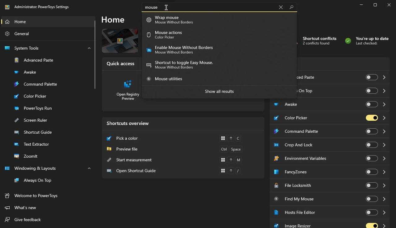 「Windows」の便利ツール「PowerToys」最新版が公開--ショートカットキーの競合検出など追加 - ZDNET Japan